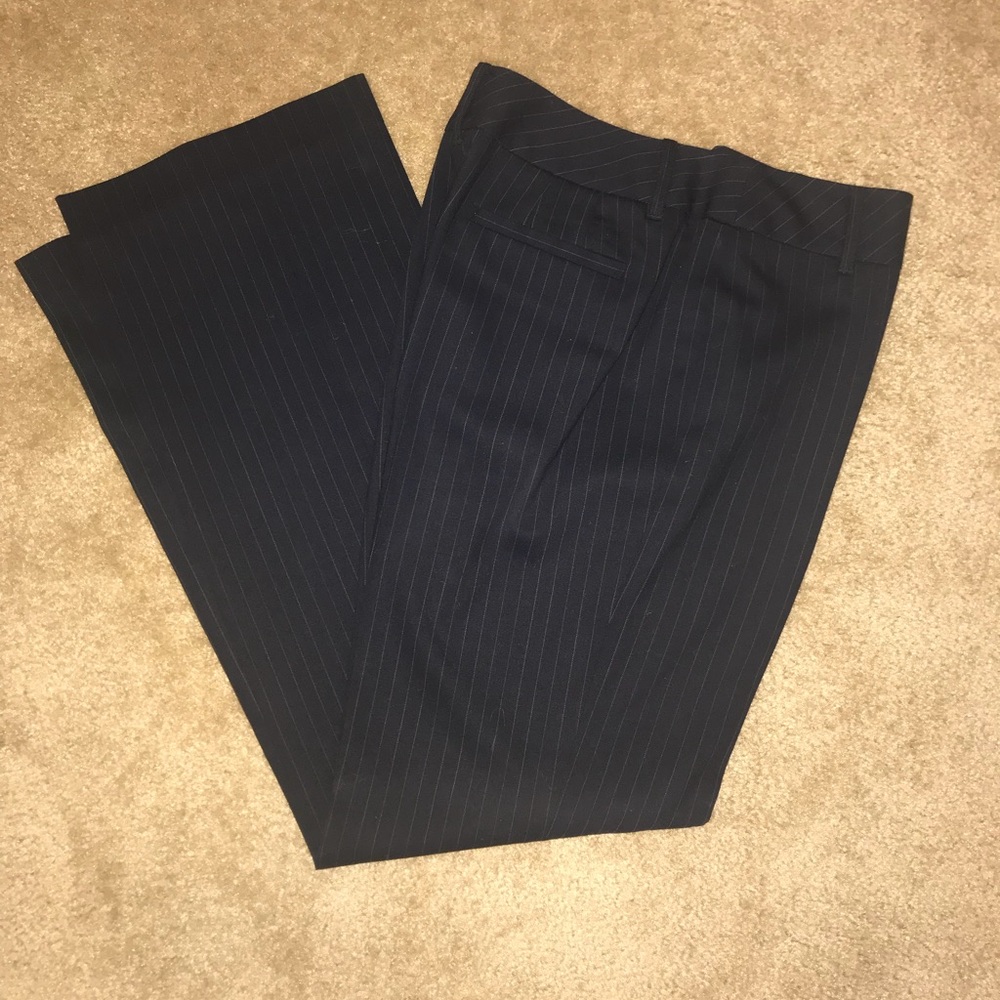 Navy Blue Pinstripe Slacks - Gem